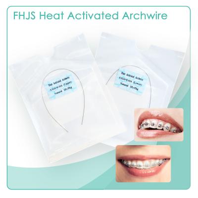 China Thermally Heat Activated NiTi Orthodontic Archwire 0.014-0.020 Inch Diameter for Dental Alignment for sale
