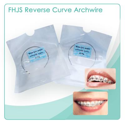 China Dental Orthodontic Reverse Curve Arch Wire Stainless Steel NiTi Rectangle 0.016x0.022 inch CE Certified for sale