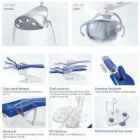 China PU Leather Dental Chair with 25,000 Lux LED Light and Italian Filtration System for sale
