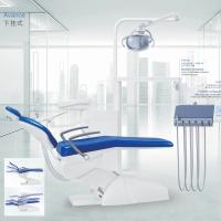 China PU Cushion Dental Chair Unit 220V 50Hz Electric Control with 25,000 Lux Halogen Lamp for sale