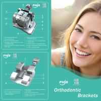 China Dental Ceramic Orthodontic Brackets Roth/MBT System with 022/018 Slot Size and 80 Gauge Foil Mesh for sale