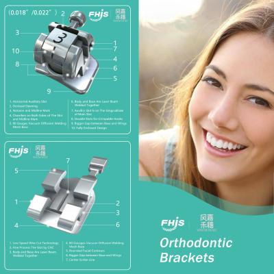 China FHJS Metal Orthodontic Brackets 0.022/0.018 Slot Roth MBT System - 20 PCS Kit CE Certified for sale