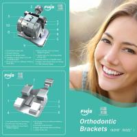China FHJS Silver Orthodontic Brackets 0.022/0.018 Slot Size for Roth/MBT Systems - 20PCS/Kit Medical Grade for sale