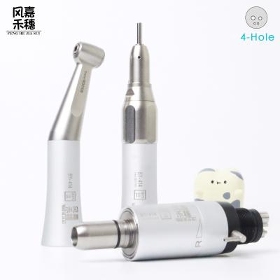 China Dental Low Speed Handpiece Kit 1:1 Contra Angle Straight 20000 RPM Ceramic Bearing for sale