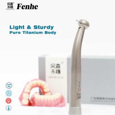 China Dental High Speed Handpiece 300000-400000 RPM 0.23-0.32 MPa Air Pressure Pure Titanium for sale