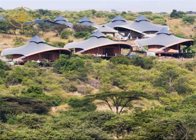 China Prefab Outdoor Luxury Resort Tents Large Span High Dielectric Strength for sale