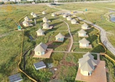 China Wooden Eco Glamping Tents with Ventilation UV Protection for sale