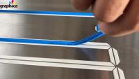 China Top Seller Blue Outbox Graphic Plastic Die Cutting Creasing Matrix for Printing Materials for sale