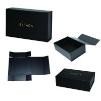 China Recycled Materials Large Black Custom Logo Paper Cardboard Packaging Box with Magnet for sale