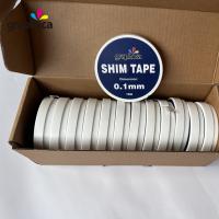 China 0.03/0.05/0.07/0.1MM Steel Shim Tape with Adhesive and Printing Materials Width 6mm for sale