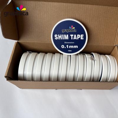 China 0.03/0.05/0.07/0.1MM Steel Shim Tape with Adhesive and Printing Materials Width 6mm for sale