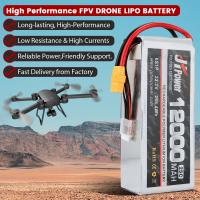 China 25C FPV Drone Battery 22.2V / 22.8V 6S 12000mah Lipo Battery For 10 Inch FPV Drones for sale