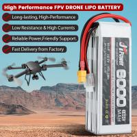 China 100C FPV Drone Battery 22.2V 6000mAh 6S Lipo Battery Customized for sale