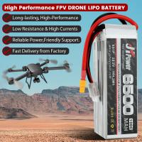 China 100C Lipo Drone Battery 6S 22.2V 6500mAh Lipo Battery For Racing Drones for sale