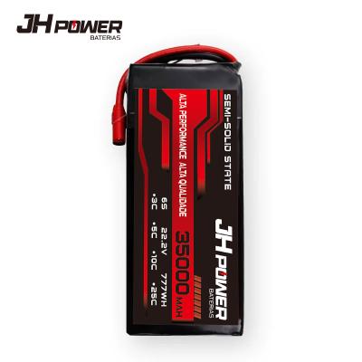 China 35000mAh 6S 22.2V 25C Discharge Rate FPV Drone LiPo Battery for Racing Drones for sale