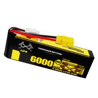China 60C 11.1 V 3S Battery 6000mAh RC Battery Customized With XT60 / XT90 Connectors for sale