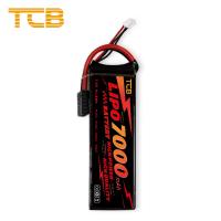 China 65C RC Car Lipo Battery 2S / 3S / 4S 7000mAh Lipo Battery For RC Climbing Off Roader for sale