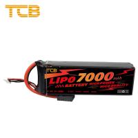 China 65C RC Car Lipo Battery 2S / 3S / 4S 7000mAh Lipo Battery For RC Climbing Off Roader for sale