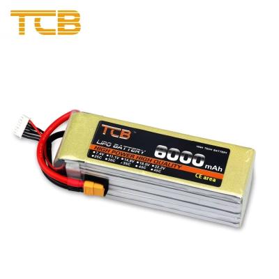 China 6000mAh 35C Discharge Rate 6S 22.2V FPV Drone Battery UAV Lithium-Ion Battery Pack for Racing FPV Drones for sale