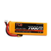 China 7000mAh 3S 11.1V FPV Drone Battery with 45C Discharge Rate for RC Boats and UAVs for sale