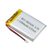China 1S1P 3.7 V 1500mAh Lipo Battery 803450 Lipo Pouch Battery With JST PH Connector for sale