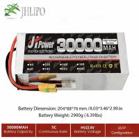 China 22.8V 6S 30000mAh Lipo Battery 5C - 50C Lithium Polymer Drone Battery for sale
