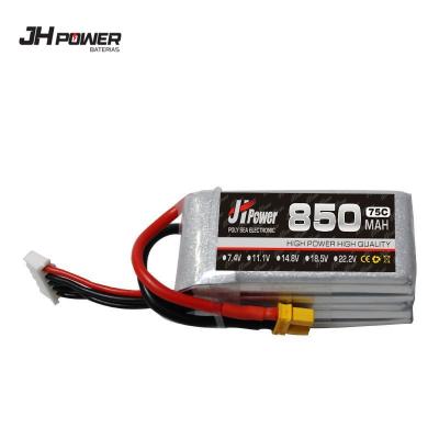 China 75C Airsoft Lipo Battery 11.1V 3S 850mAh Lipo Battery For FPV Drone and RC Applications for sale