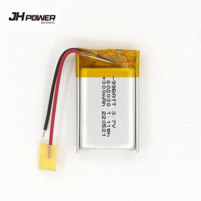 China Customized 3.7 V 300mAh Rechargeable Battery 3C - 50C 602030 Battery For Consumer Electronics for sale