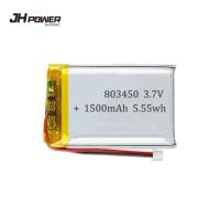 China 1S1P 3.7 V 1500mAh Lipo Battery 803450 Lipo Pouch Battery With JST PH Connector for sale