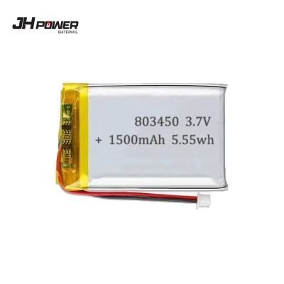 China 803450 Pouch Lithium Ion Battery High Capacity 3.7 V 1500mAh Li Ion Battery for sale