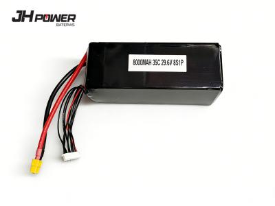 China 35C FPV Drone Battery 8S Lipo Battery 8000mAh 29.6V For Extended Uav Flight Time for sale