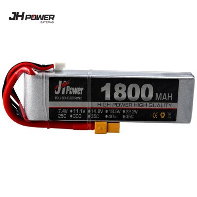 China FPV Drone Battery 2s 7.4V 1800mAh 35C Discharge Rate Lipo Battery for Racing Drones for sale