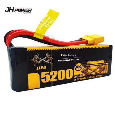 China 11.1V RC Car Lipo Battery 50C 3S 5200mAh Lipo Battery High Capacity For High Performance Racing for sale