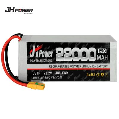 China 25C 6S1P Lipo Battery High Capacity 6S 22000mAh Lipo Battery for sale