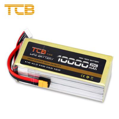 China Customized FPV Drone Battery 11.1V 3S 10000mAh Lipo Battery 25C Discharge Rate for sale