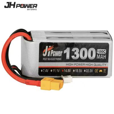 China 14.8v 1300mAh Lipo Batteries High Capacity 100C Lipo Batteries for sale