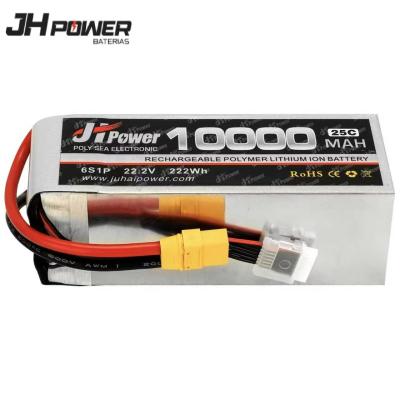 China 22.2V 10000mAh 6S Lipo Battery 25C FPV Lipo Battery Customized for sale