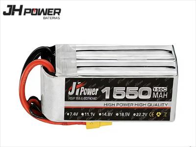 China 1350mAh / 1550mAh FPV Drone Battery High Rate 150C Lipo Battery for sale