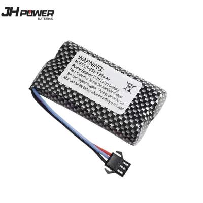 China High-Power 18650 Lithium-Ion Battery 7.4V 1500mAh Rechargeable Cylinder Lipo Battery for Electric Toys and Drones for sale
