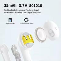 China 501010 3.7V 35mAh Lipo Rechargeable Polymer Lithium Battery for Bluetooth Headset Smart Watch GPS for sale