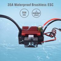 China 35A brushless waterproof ESC for model remote control cars, supports 3S lithium batteries for sale