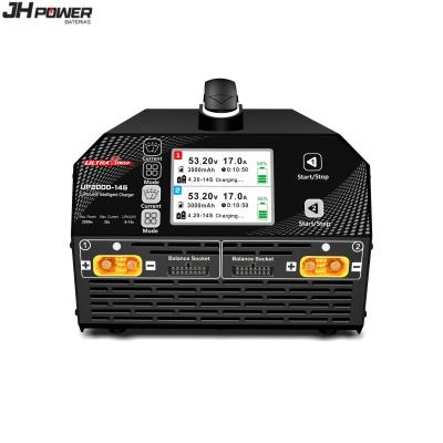 China UP2000 2000W Dual Channel Smart Charger for 6-14S Lipo Batteries in RC Model Aircraft and Drones for sale