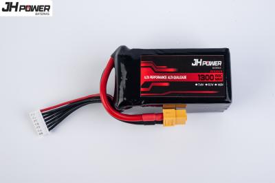 China 1300mAh 6S 22.2V 150C Li-ion Battery Pack for FPV Drones, RC Cars, Model Boats for sale