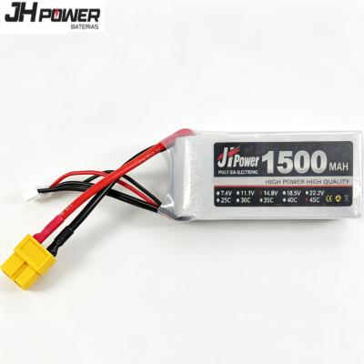 China 4S 14.8V 1500mAh 45C Lipo Battery Lithium Battery for RC Quadcopter Airplane Car Boat for sale