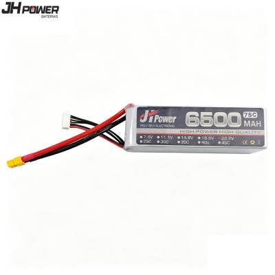 China 75C Lipo Drone Battery 6S 22.2V 6500mAh Lipo Battery For Racing Drones for sale