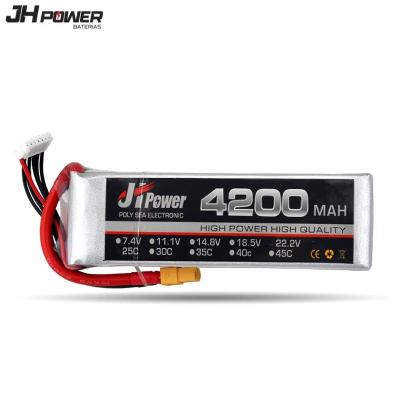 China 14.8V 4200mAh 25C Discharge Rate RC LiPo Battery for FPV Drones and UAV Applications for sale