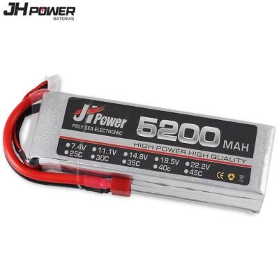China 2S 7.4V 5200mAh 25C Lipo Battery High Capacity Lithium Battery for RC Car Buggy Airplane Boat for sale