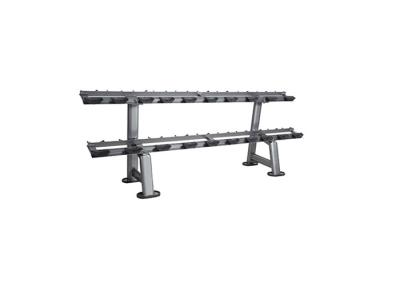 China Durable Steel Double Barbell / Dumbbell Rack For Commercial Gym for sale