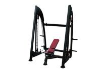 China LJFITNESS Smith Machine Compressive Power Rack 3.5mm Steel Frame Commercial Gym Equipment for sale