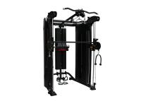 China Commercial Multi Station Power Rack Functional Trainer Black Steel Tube 1000 lbs Capacity for sale
